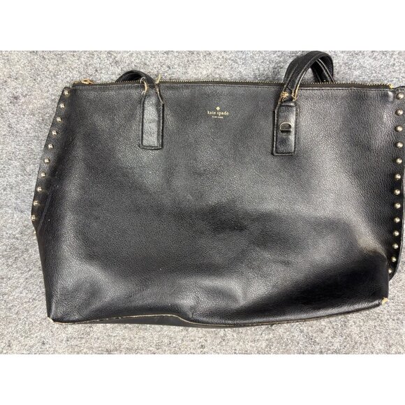 kate spade | Bags | Kate Spade On Purpose Studded Leather Tote Black ...